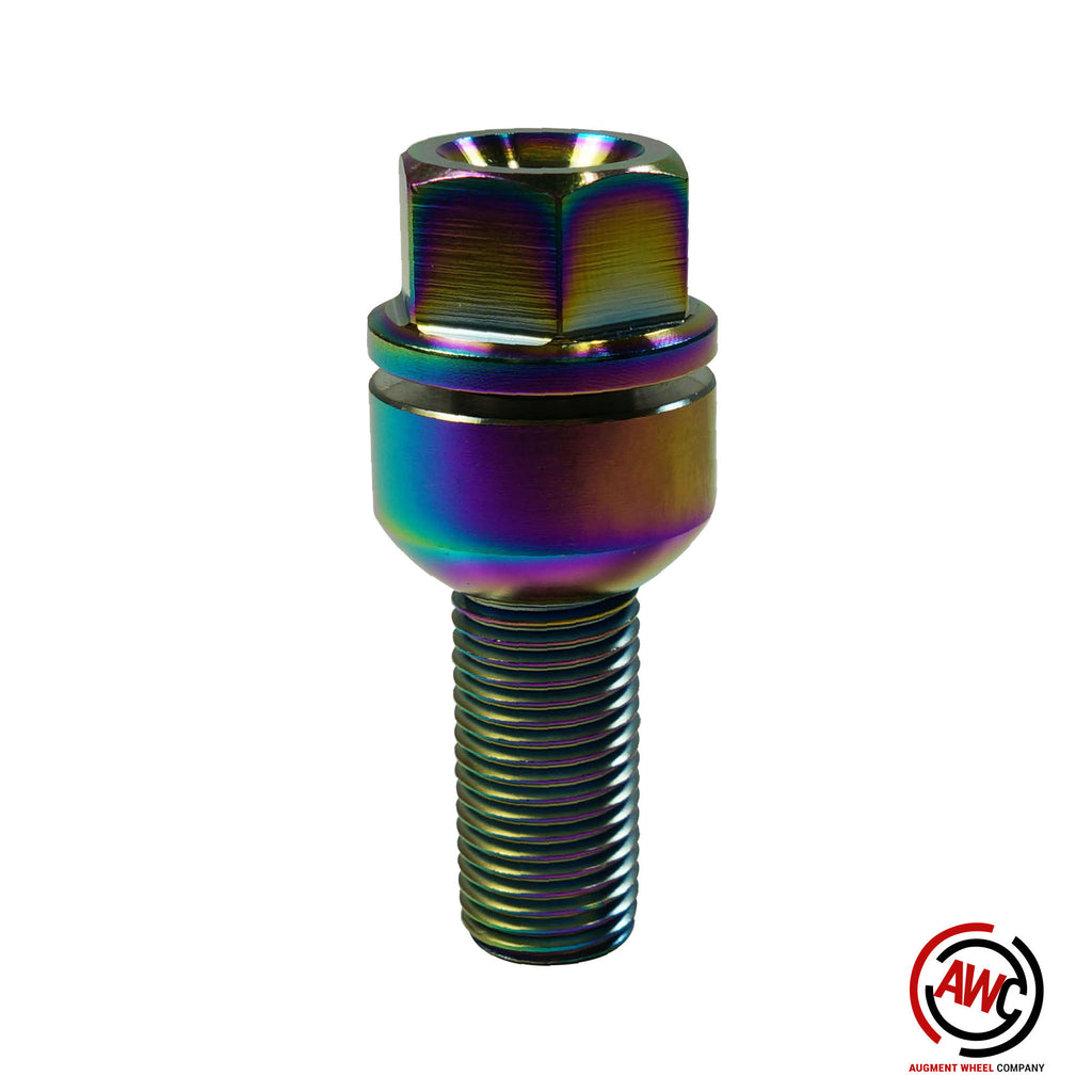 Titanium Porsche Lug Bolt - OE Length - Rainbow – Augment Wheel Company